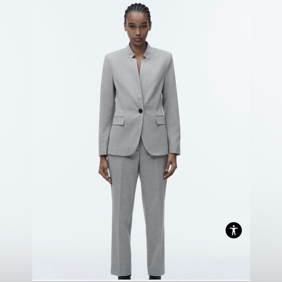 Zara | Jackets & Coats | Zara Modern Inverted Lapel Blazer | Poshmark